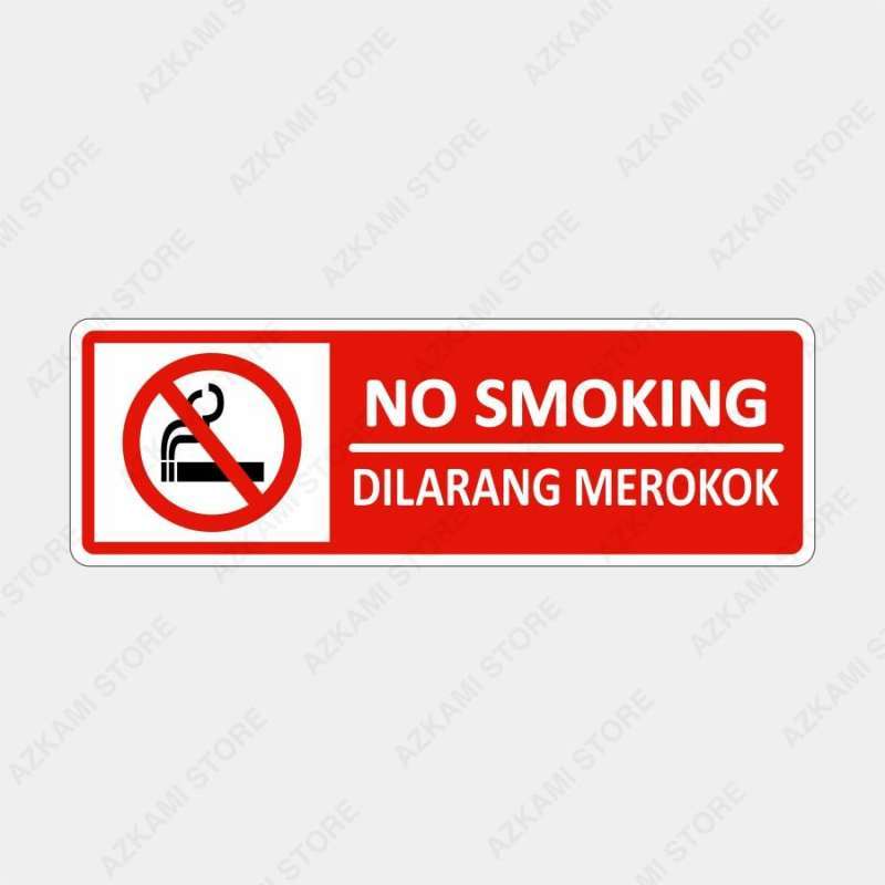 Jual Rambu Sign Papan Dilarang Merokok 30cm x 10cm Akrilik di Seller ...