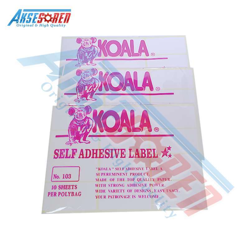 Jual Stiker Label Nama Koala [no.103/10 Lembar] / Tempelan Lebel Buku ...