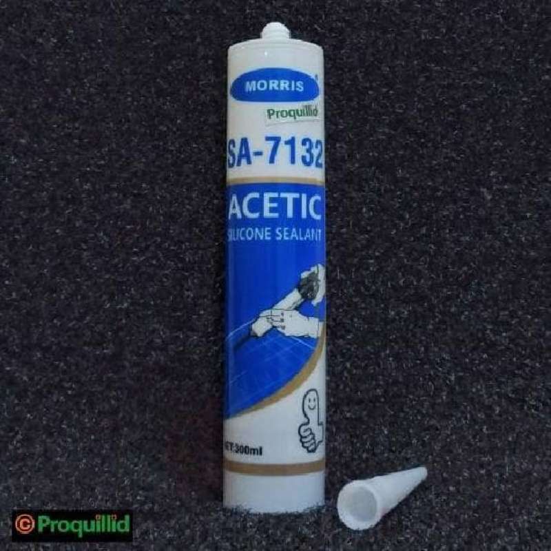 Jual MORRIS Black Acetic Silicone Sealant-Lem-Silen-Asam-Hitam 300 ML ...