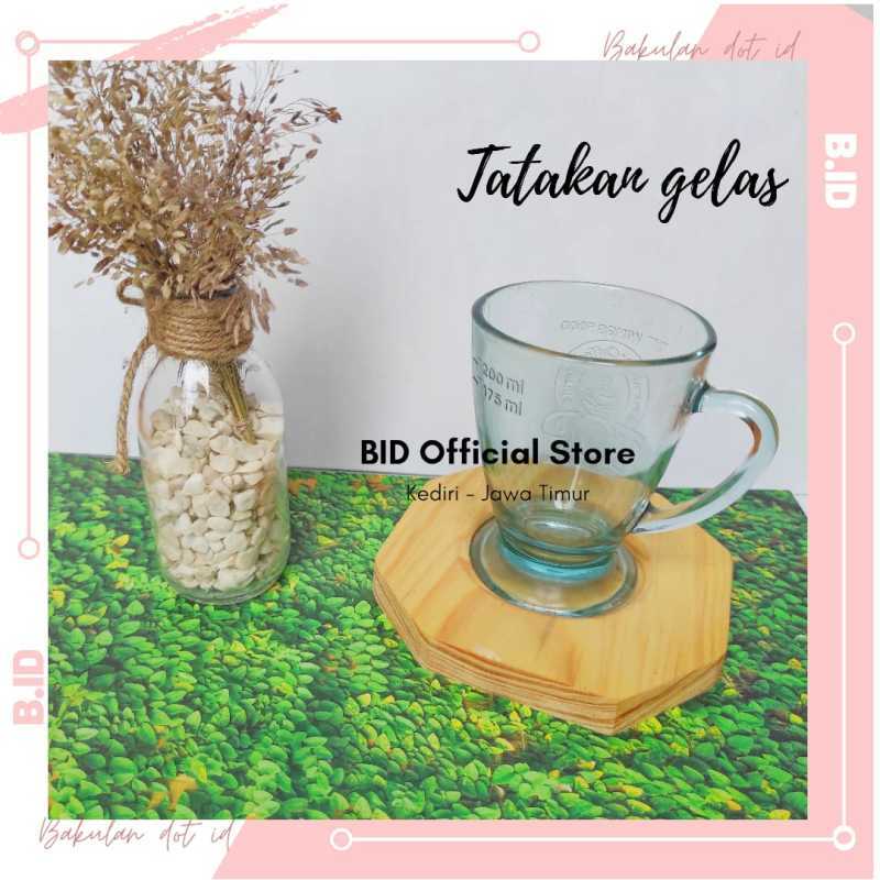 Jual Tatakan Gelas Kayu / Alas Cangkir / Coaster Wood Hexagonal di ...