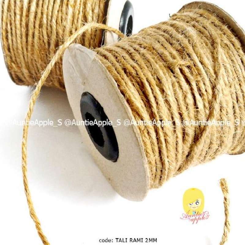 Jual Tali Rami 2mm/tali Goni/tali Vintage Undangan/hemp Rope/tambang ...