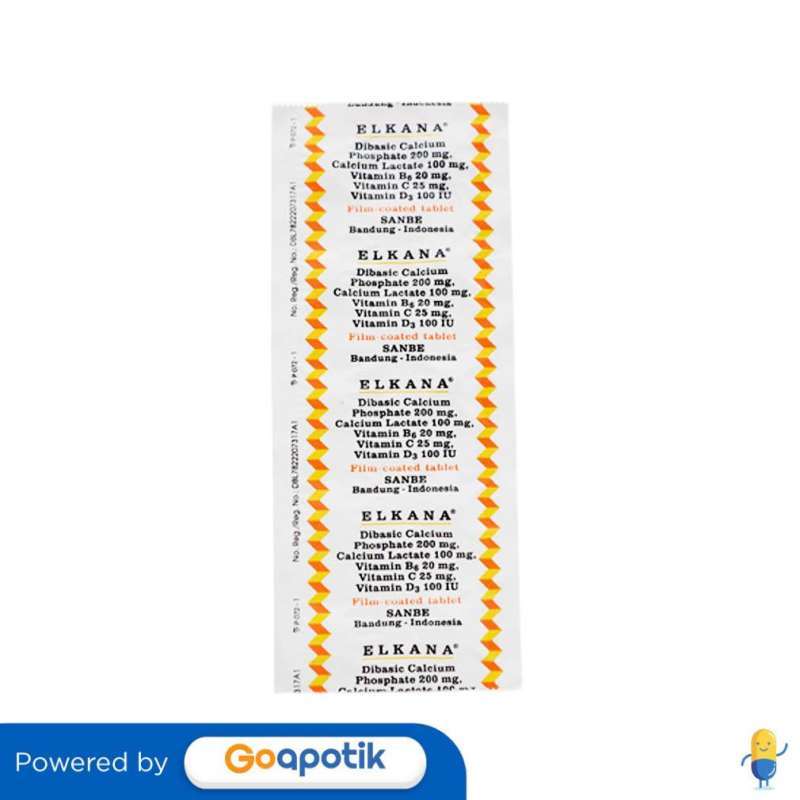 Jual ELKANA STRIP 10 TABLET di Seller Apotek Mari Sehat Malang ...