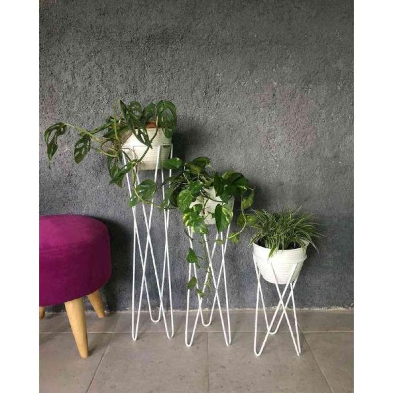 Jual Standing Pot Bunga Besi/standing Pot Besi Rak Tanaman Shabby ...
