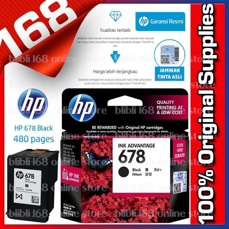 Promo HP 678 Black 100% Original CZ107AA Catridge HP678 Bk Garansi resmi Diskon 14% di Seller ...