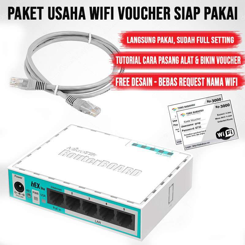 Jual Mikrotik Rb750r2 Rb750 R2 Alat Usaha Wifi Hotspot Sistem Voucher