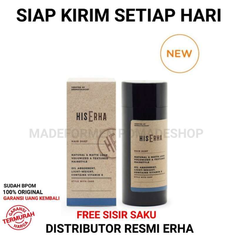 Jual Hiserha Hairdust Powder Bubuk Rambut Pria [Tanpa Kilau] di Seller ...