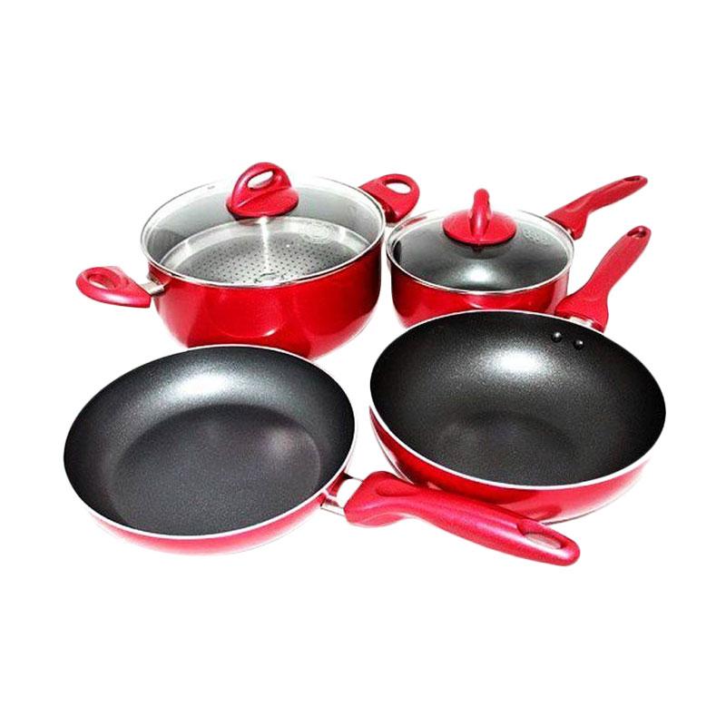 Jual Supra Rosemary Cookware Set - Red [7 pcs] di Seller Ceria Mart ...
