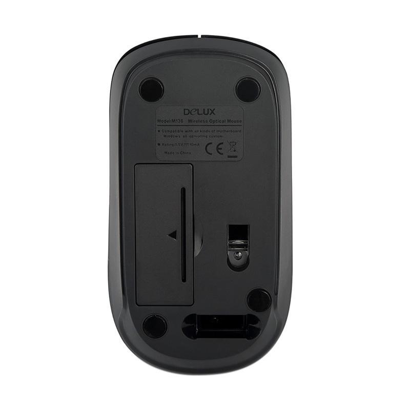 Promo Delux M136 Wireless Optical Mouse - Hitam Diskon 35% Di Seller ...