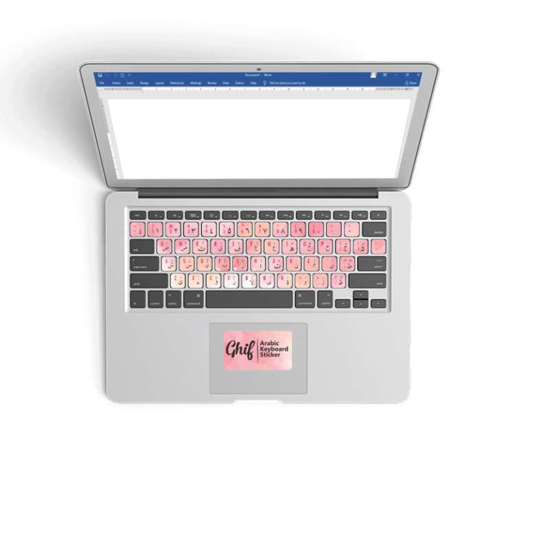 Promo Sticker Keyboard Arabic Motif Ixora Material Chrome Laminasi ...