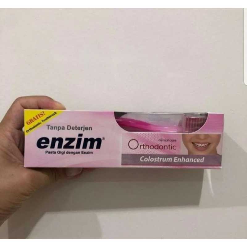 Jual Pasta gigi enzim orthodontic ukuran 124 gram/100 ml plus sikat di ...