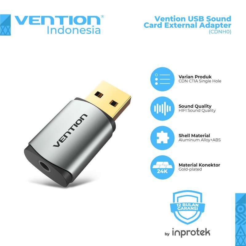 Jual Vention USB Sound Card External Adapter for Windows Mac Linux ...