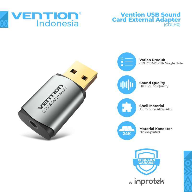 Jual Vention USB Sound Card External Adapter for Windows Mac Linux ...