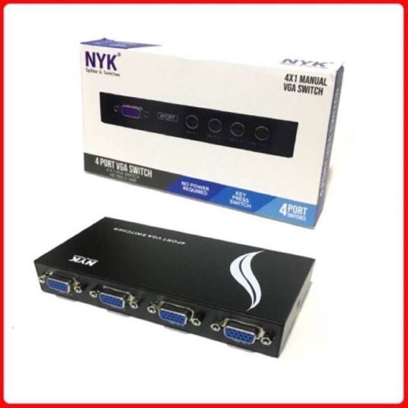 Jual Vga Switch 4 Port Manual Switcher 4 Input To 1 Output Di Seller ...