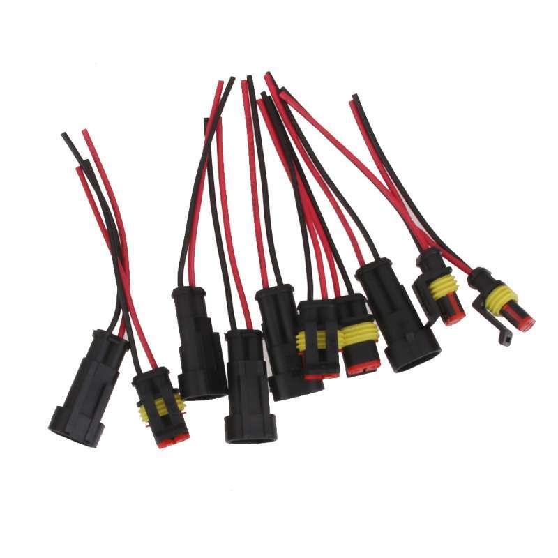 Promo 5 Kit 2 Pin Way Car Waterproof Electrical Connector Plug with ...