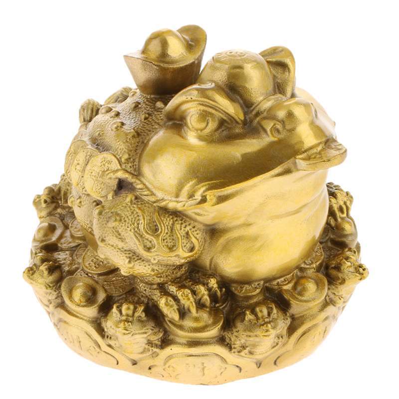 Jual Feng Shui Golden Money Frog Coin Toad Chan Chu Chinese Charm of ...