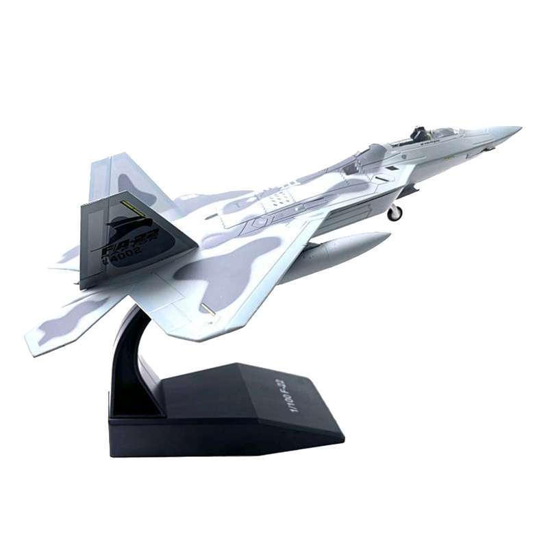 Promo New 1/100 USA Airline F-22 Raptor Diecast Model Aircraft Plane ...