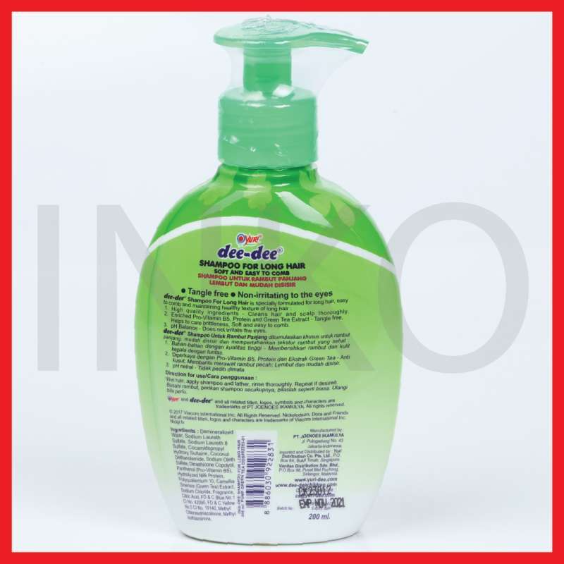 Jual Dee Dee Shampoo For Long Hair Green Tea Soft Easy To Comb Pump ...