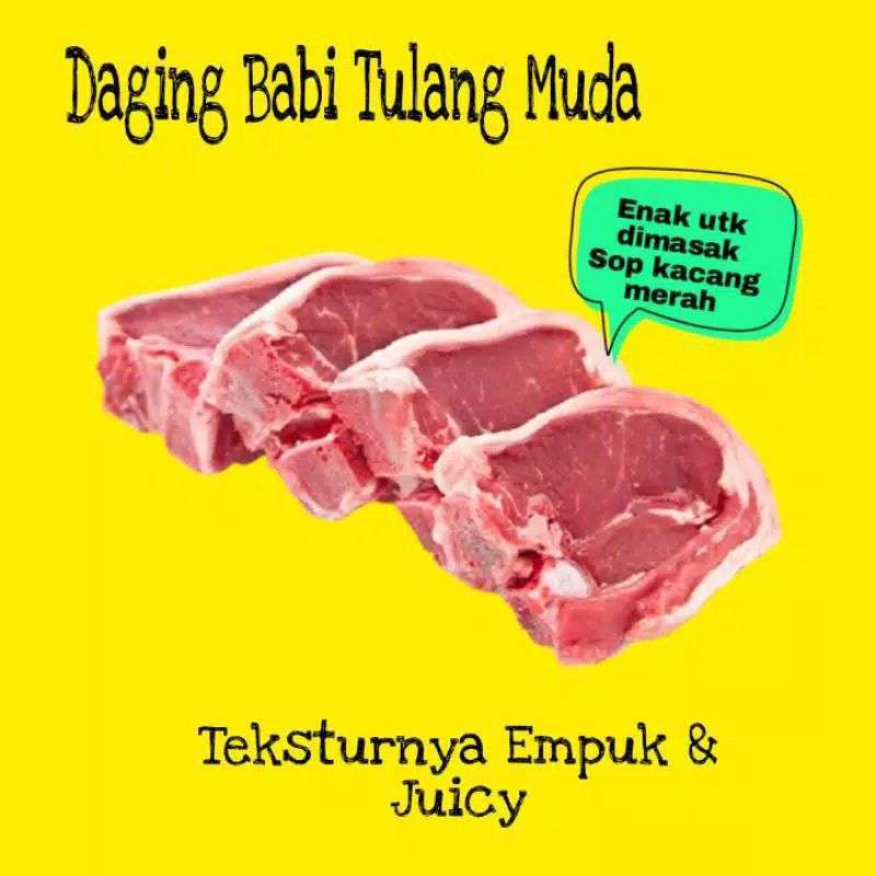 Promo Daging Babi Tulang Muda 500gr Diskon 5% di Seller Den Bagus Store ...