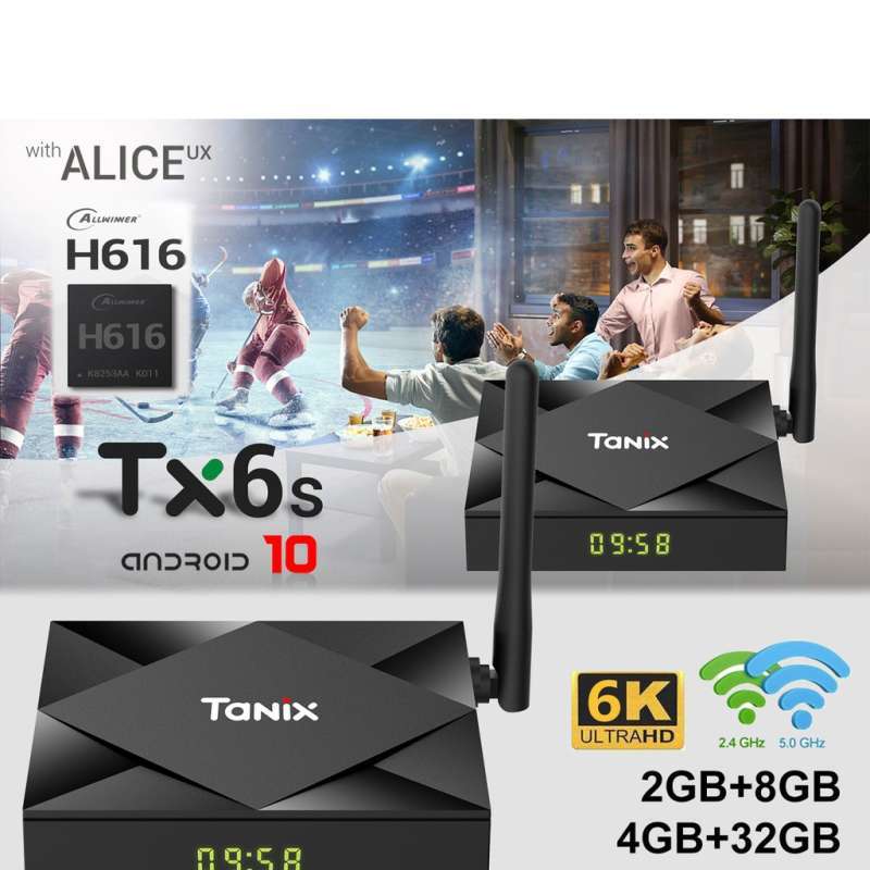 Jual Android Tv Box Tanix Tx6s 4gb/32gb Android 10 Dual Wifi Allwinner ...