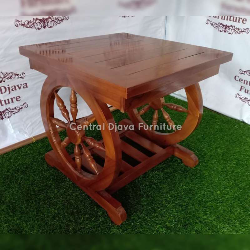 Jual Meja Teras Roda Becak Kayu Jati Klasik Mebel Jepara di Seller ...
