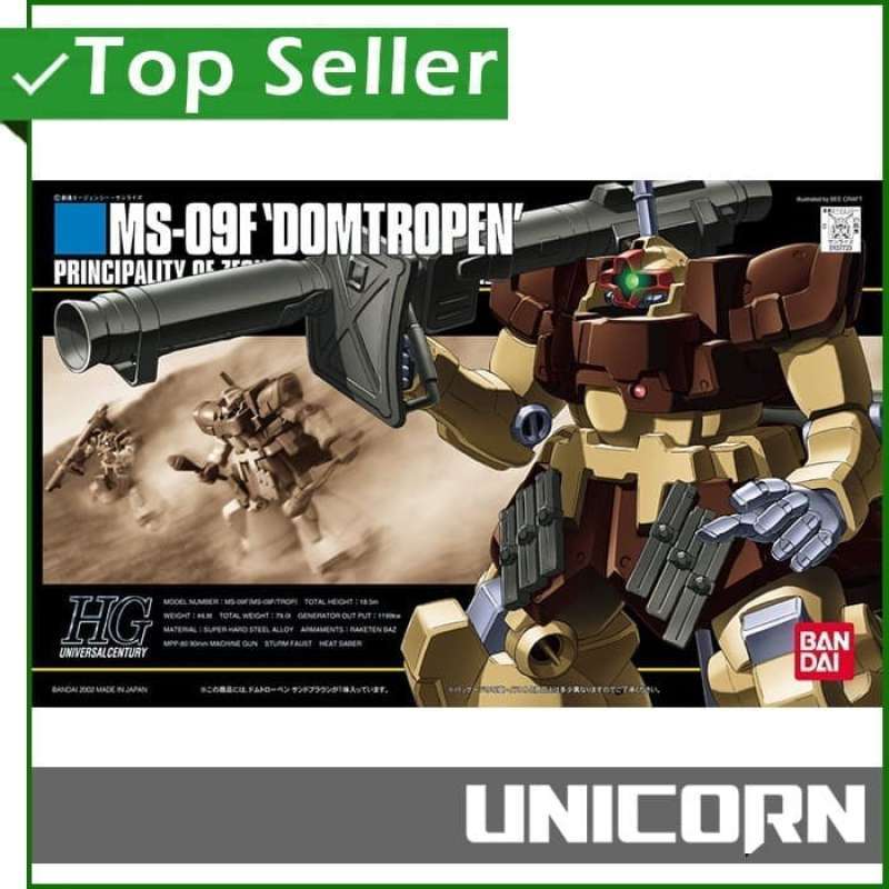Jual HGUC DOMTROPEN SAND BROWN - HG MS-09F DOM TROPEN BANDAI 1-144 di Seller Unicorn Toys ...