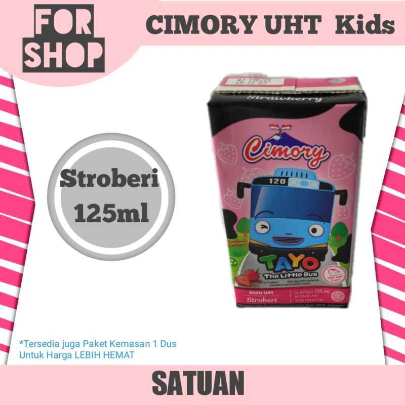 Jual Cimory Susu UHT Kids SATUAN 125ml - Stroberi / Strawbery di Seller ...