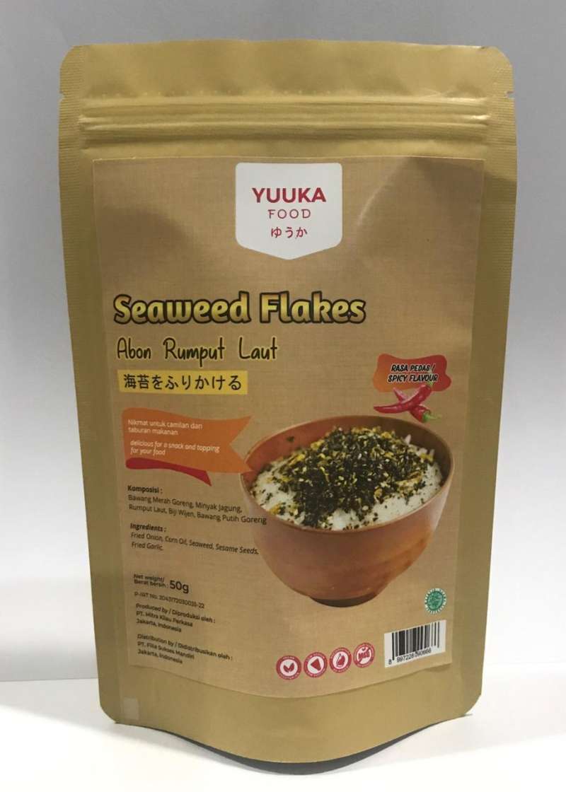 Jual Yuuka Food Abon Rumput Laut NON MSG Rasa Pedas 50gr di Seller FSM ...