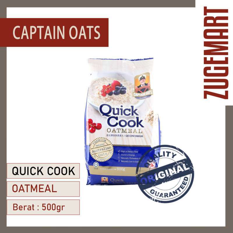Jual Captain Oats Quick Cook Meal 800gram / Oatmeal / Sarapan Sehat ...