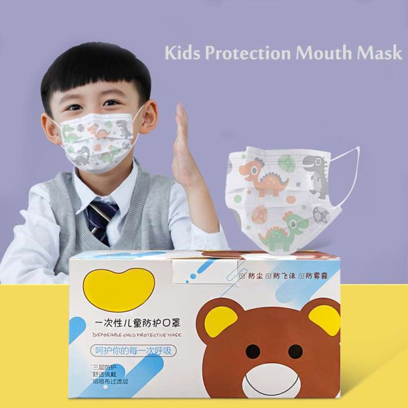Jual Masker Anak 3 Ply Medis Cartoon Kids Child Mask Motif 1 Box isi ...