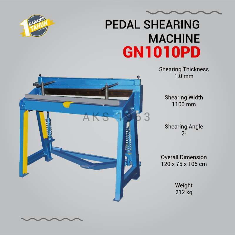 Jual Mesin Potong Plat - Pedal Shearing Machine - Gn-1010pd - Aks ...