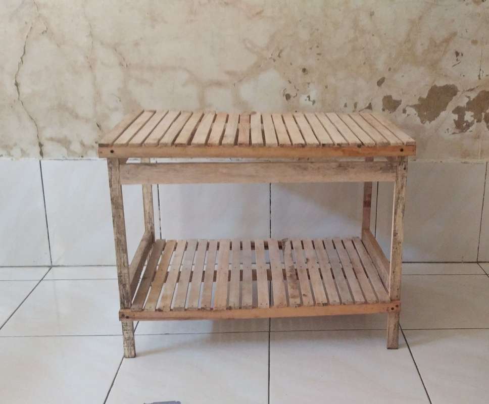 Jual rak susun meja kayu minimalis serbaguna - Netral/natural/pelitur ...