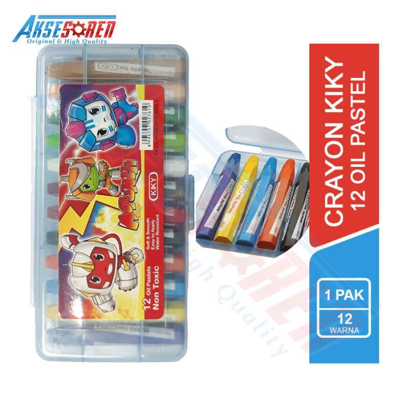 Jual Crayon Lengkap Kiky [12 Warna] / Pensil Krayon / Kerayon / Cerayon ...