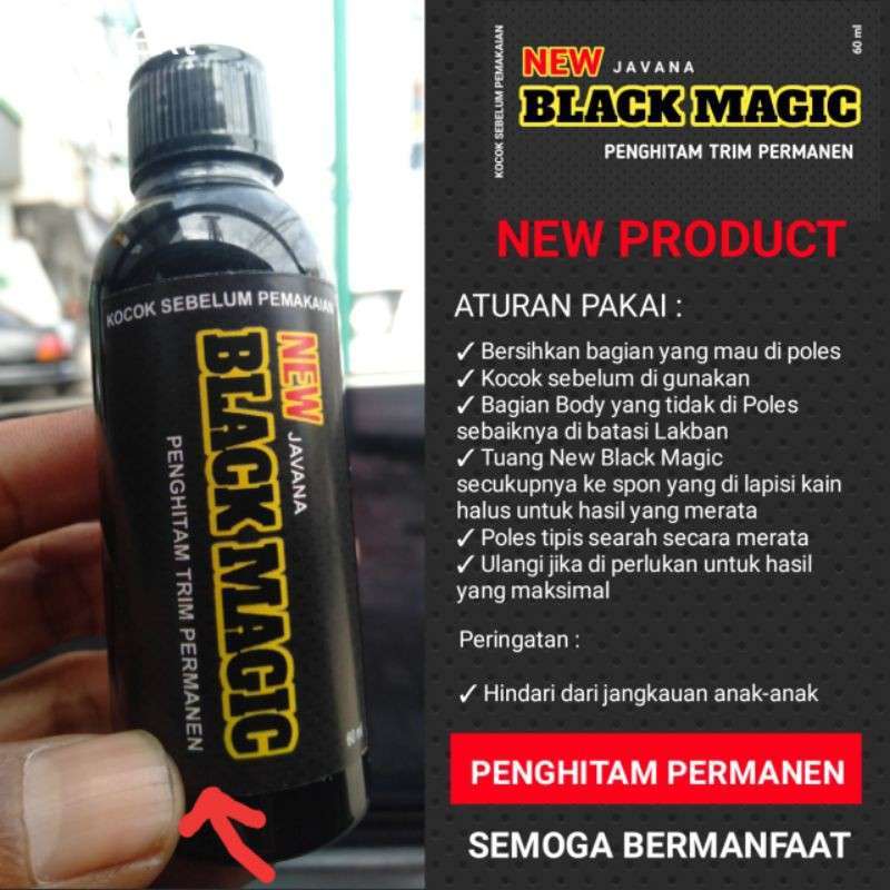 Promo Penghitam Body Trim Motor Dan Dashboard Mobil - Black Magic 60ml ...