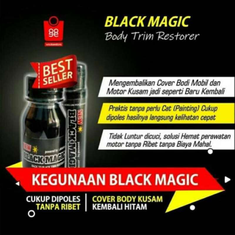 Promo Penghitam Body Trim Motor Dan Dashboard Mobil - Black Magic 60ml ...