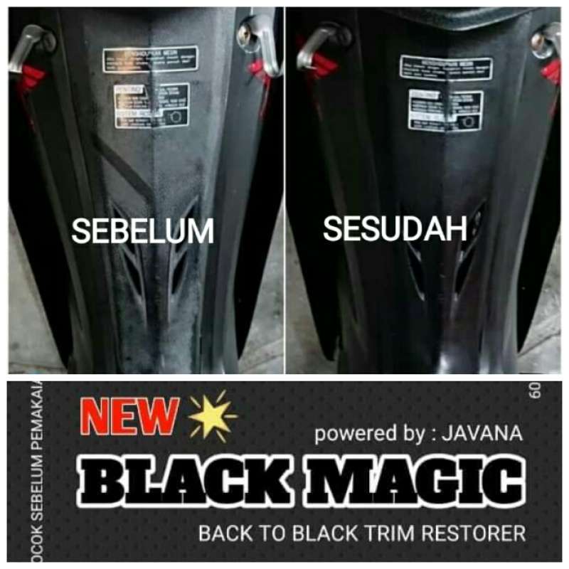 Promo Penghitam Body Trim Motor Dan Dashboard Mobil - Black Magic 60ml ...