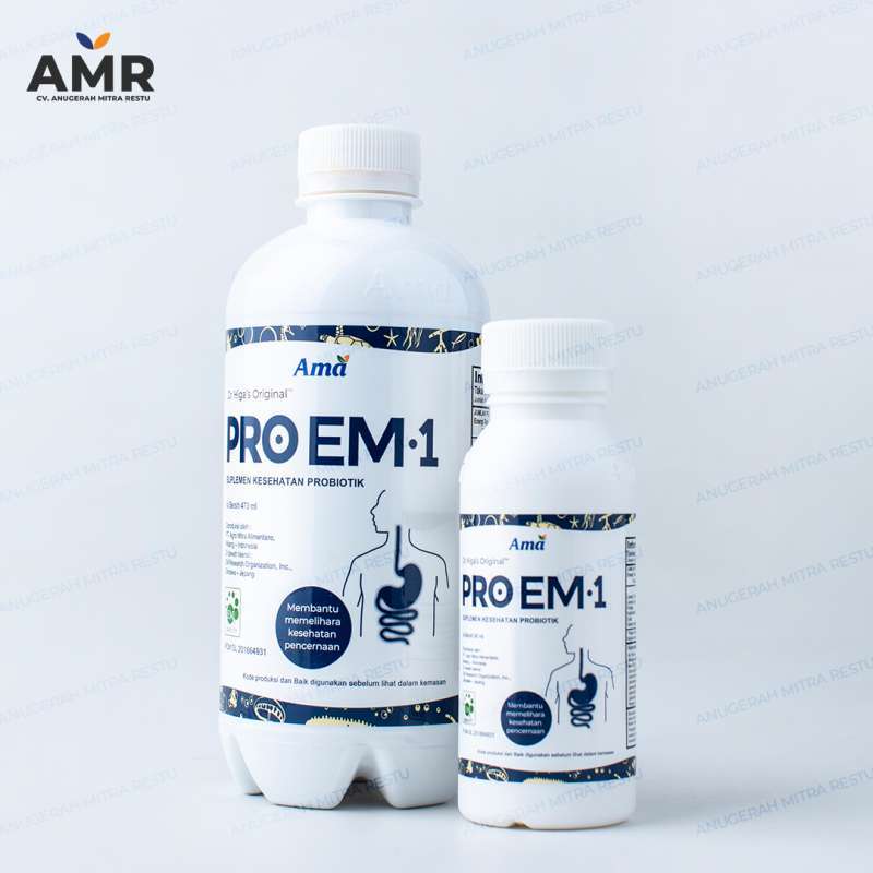Jual PRO EM1 Suplemen Kesehatan Probiotik 1 Botol 473 ml dan 1 Botol 90 ...