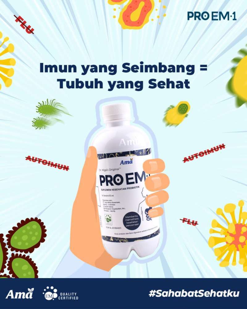 Jual PRO EM1 Suplemen Kesehatan Probiotik 1 Botol 473 ml dan 1 Botol 90 ...
