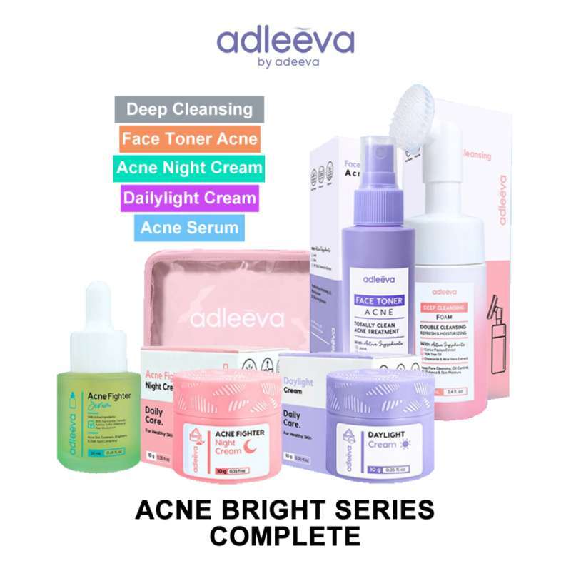 Jual ADLEEVA BY ADEEVA ACNE BRIGHT SERIES PAKET COMPLETE SKINCARE di ...