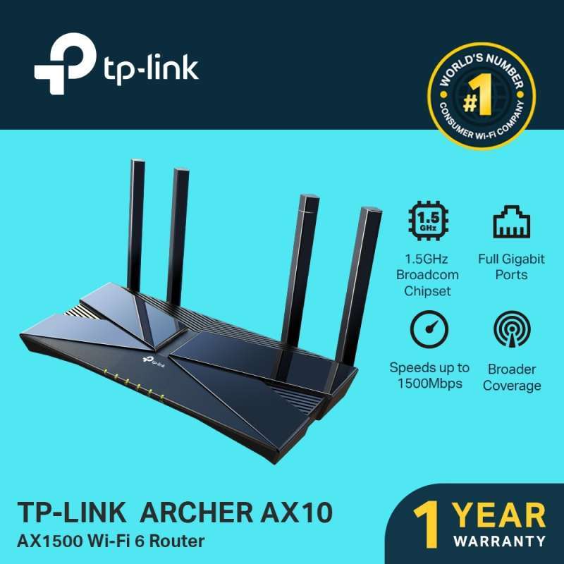 Jual Tp-link Ax1500 Wi-fi 6 Wireless Router Dual Band Archer Ax10 ...