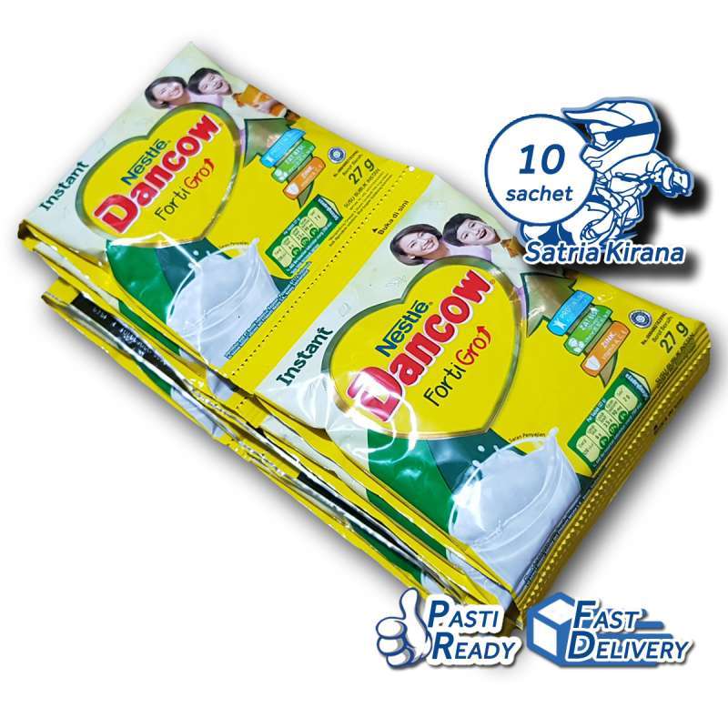 Jual Dancow FortiGro Susu Bubuk Instan [27 gr x 10 sachet | 1 Renteng ...
