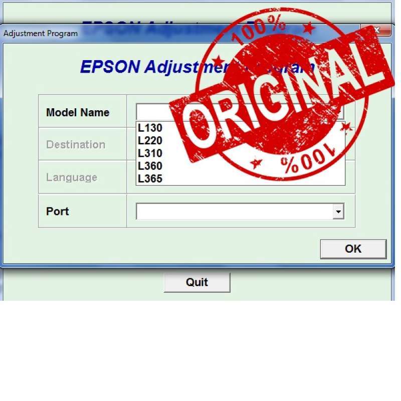 Jual Resetter Epson L130 / L220 / L310 / L360 / L365 Adjustment Program ...