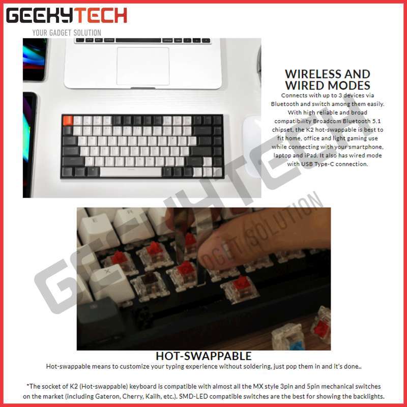 Jual Keychron K2 V2 84 Key Hot Swappable Rgb Backlight Aluminium Frame ...