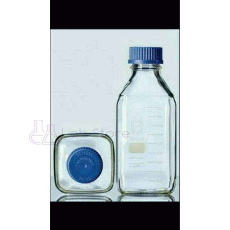 Jual Laboratory Bottle Square 100 Ml Clear - Botol Laboratorium | Duran ...