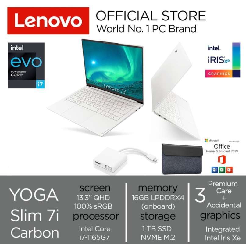 Jual Lenovo Yoga Slim I Carbon Id Intel Evo I G Gb Tb Ssd Qhd Ips Irisxe