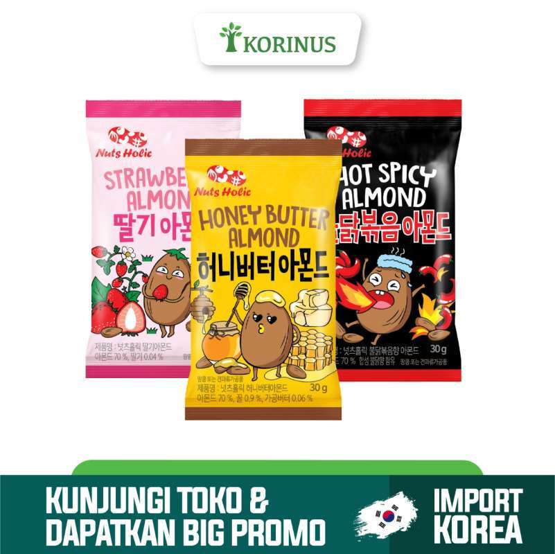 Jual Paket All Variant NUTS HOLIC 30gr / Honey Butter Almond - Hot ...