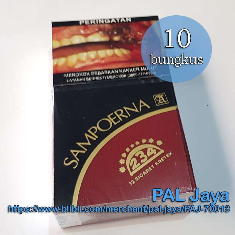 Jual Rokok Kretek Sampoerna Marun Selongsong 12 batang [1 slof / 10 ...