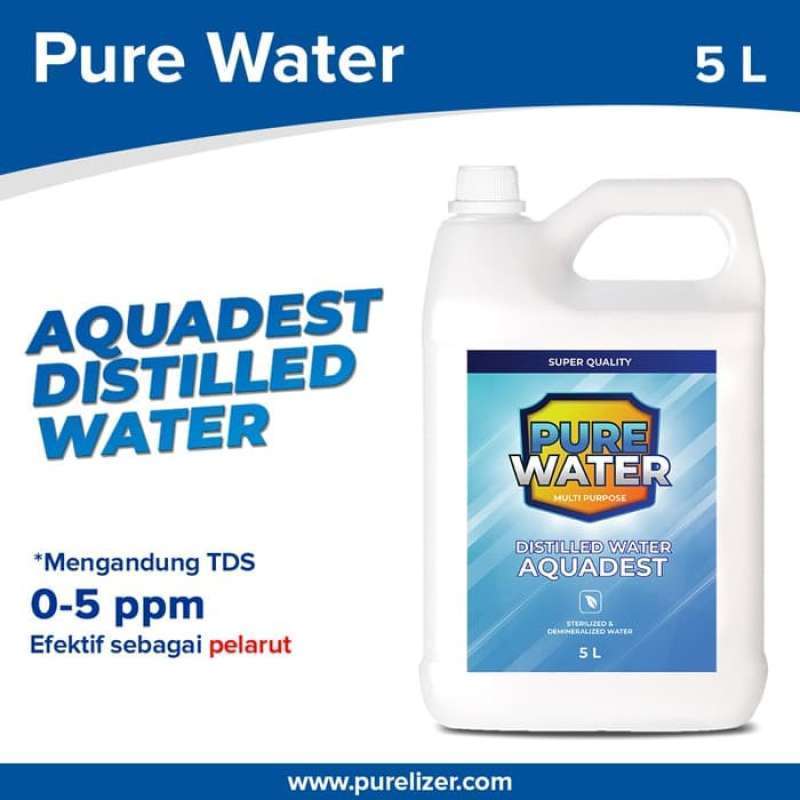 Promo Aquadest / Distilled Water 5 Liter Air Suling / Aquades / Akuades ...