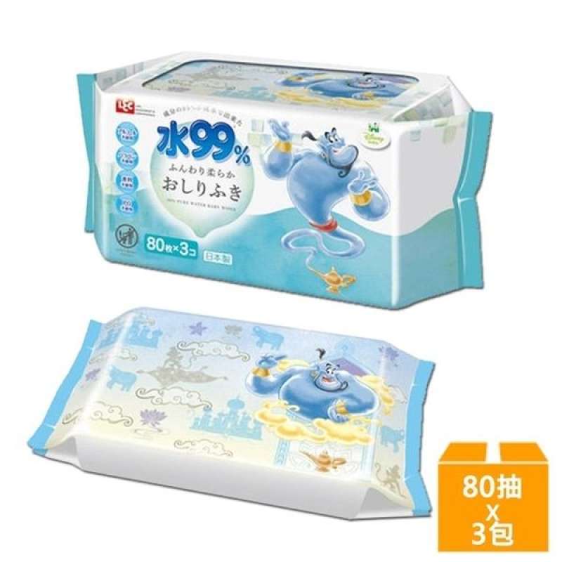 Jual (LEC)Japan LEC New Disney Aladdin-Pure Water 99% Wet Wipes-80 Pumping x3 Pack di Seller ...