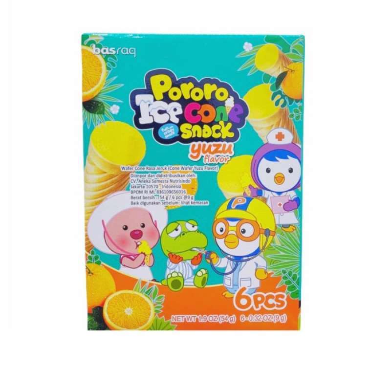 Jual Pororo Bingbing Ice Cone Yuzu / Wafer Cone Rasa Jeruk [45 gr] di ...