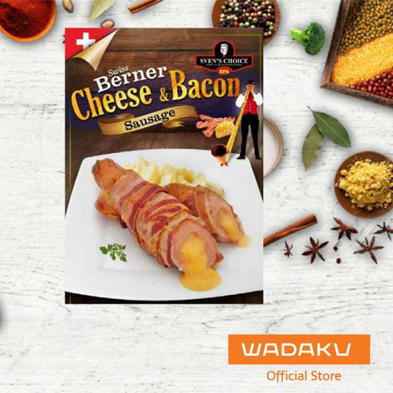 Jual Sosis babi Cheese dan Bacon Sven's choice Berner cheese and bacon ...